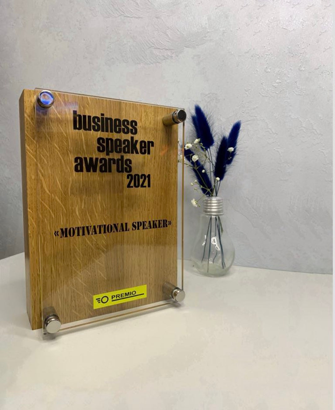 Personalized Award Business Achievement Gift Best Speaker Award Custom ...