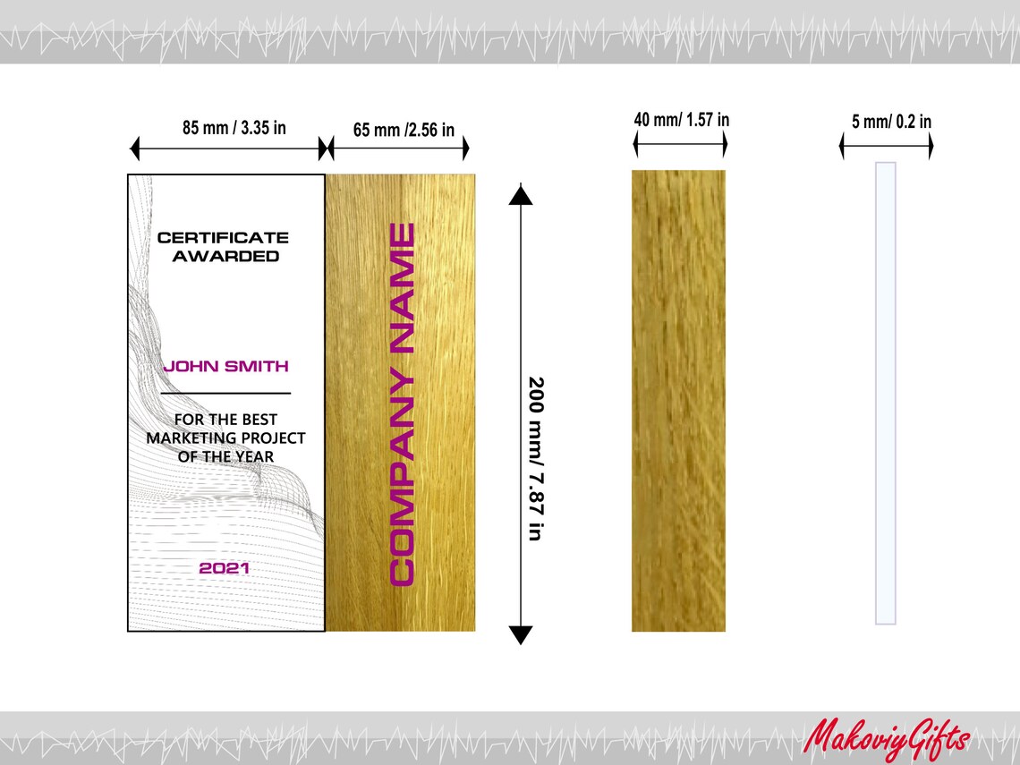 Award Plaque for Best Employee Custom Award Plaques Corporate Trophy ...