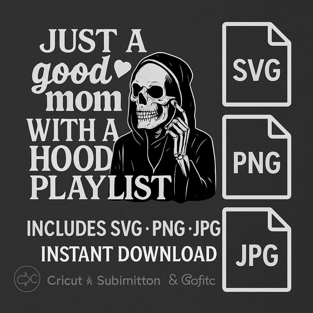 Goth Mom Skeleton Hoodie Design: Funny Gothic SVG PNG (digital) - Etsy