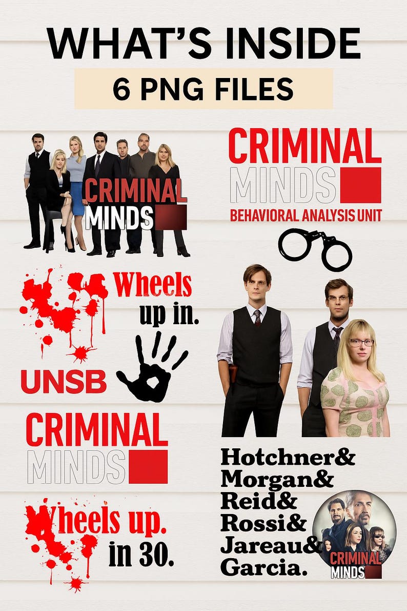 Criminal Minds Fan Art | Fbi Designs, Tv Show Quotes (png, Svg) - Etsy