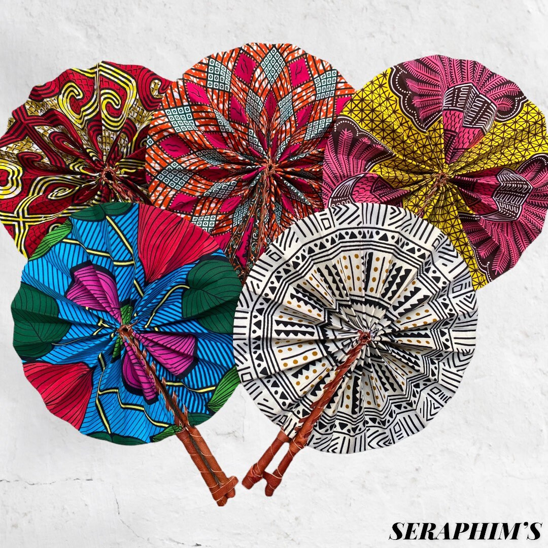 African Print Fan / Ankara Fan / Handmade Fan / Foldable Fan / Kente ...