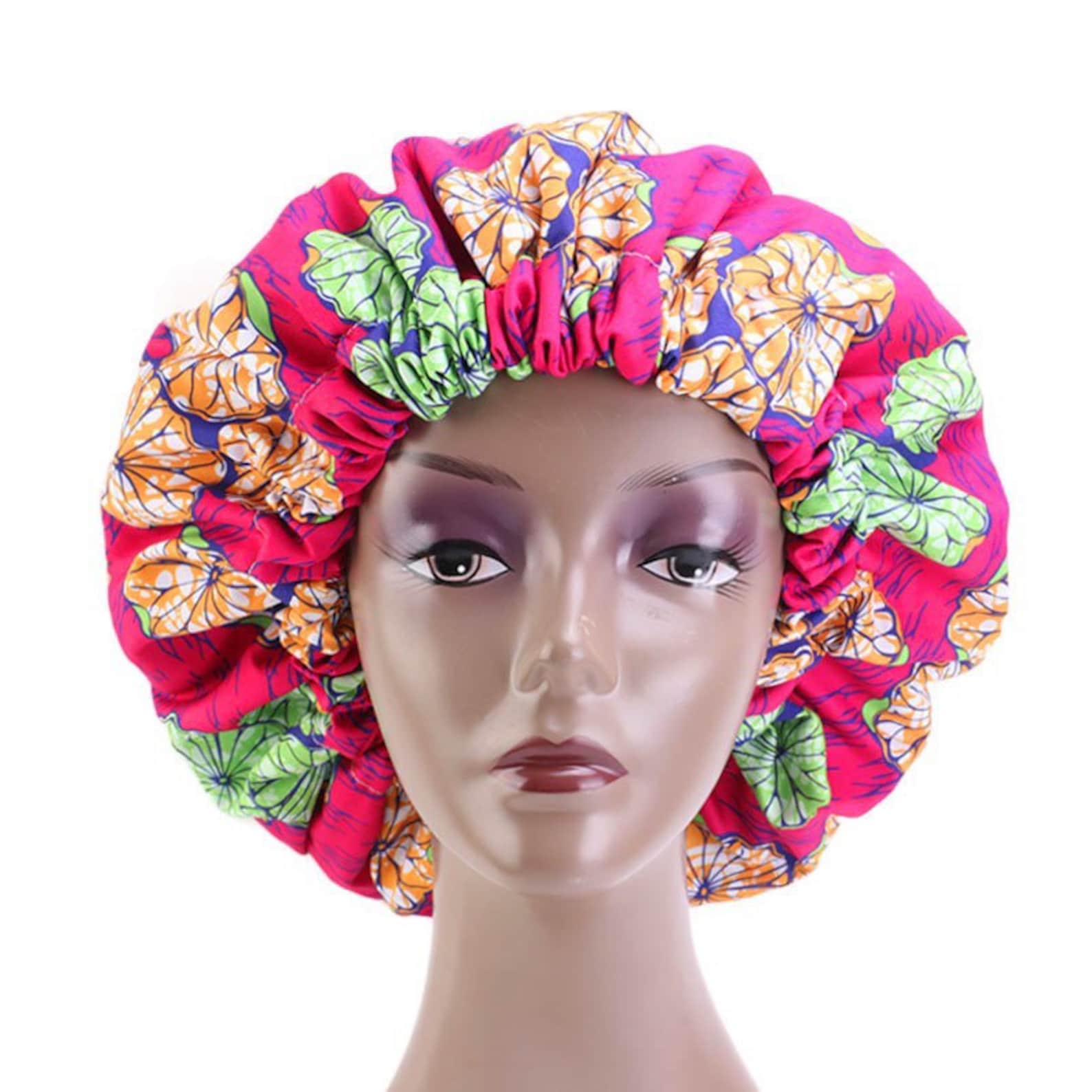 Kente African Print Satin Bonnets/ Ankara Satin Bonnet/ Satin Bonnet ...