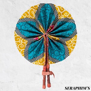 African Print Fan / Ankara Fan / Handmade Fan / Foldable Fan / Kente ...