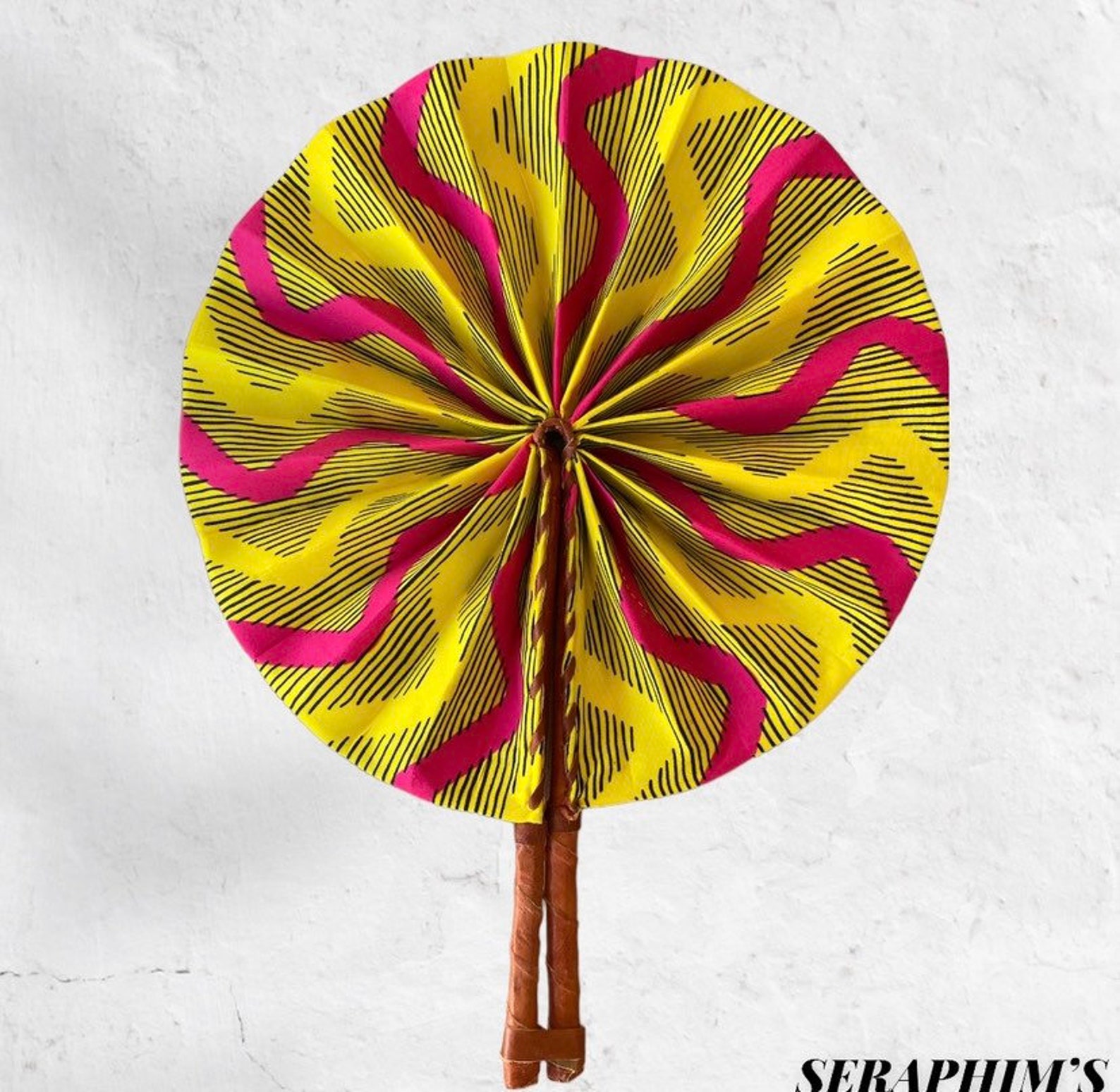 African Print Fan / Ankara Fan / Handmade Fan / Foldable Fan / - Etsy