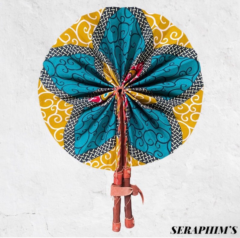 African Print Fan / Ankara Fan / Handmade Fan / Foldable Fan / - Etsy