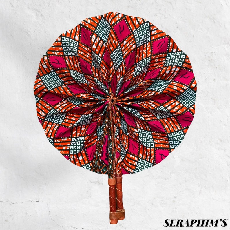 African Print Fan / Ankara Fan / Handmade Fan / Foldable Fan / - Etsy