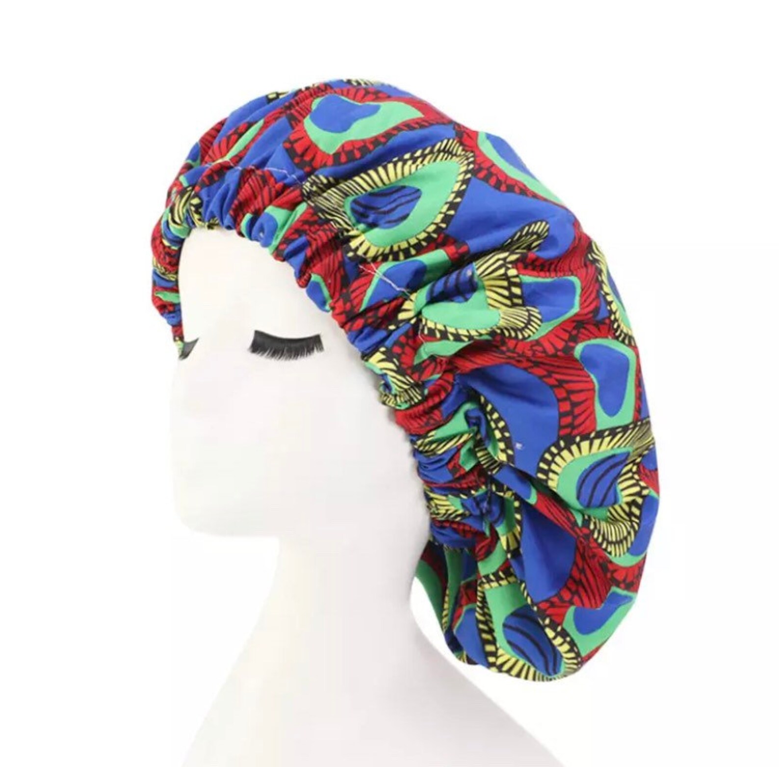 Kente African Print Satin Bonnets/ Ankara Satin Bonnet/ Satin Bonnet ...
