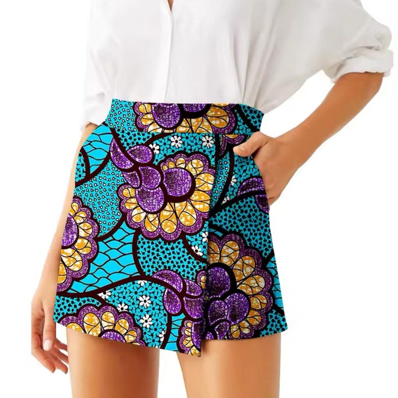 African Print Shorts - Etsy