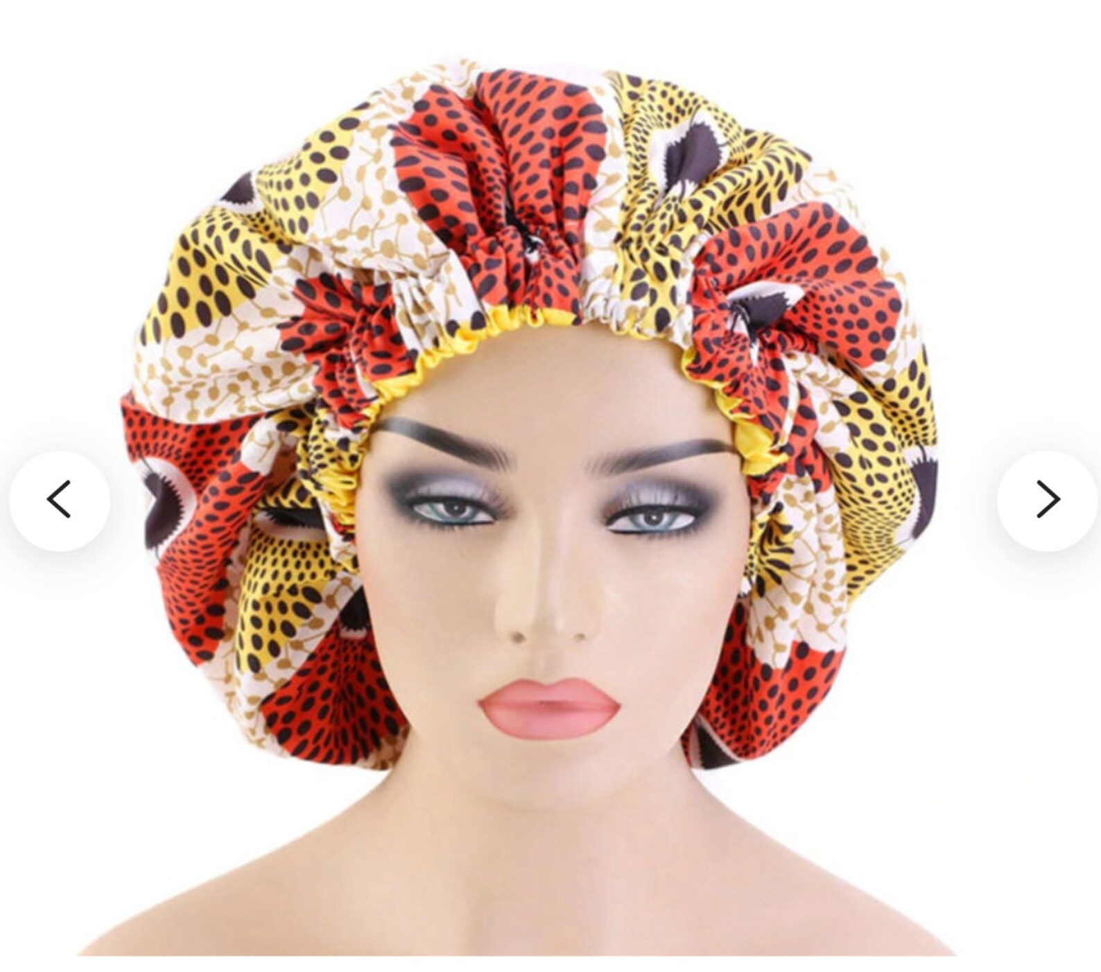 Kente African Print Satin Bonnets/ Ankara Satin Bonnet/ Satin Bonnet ...