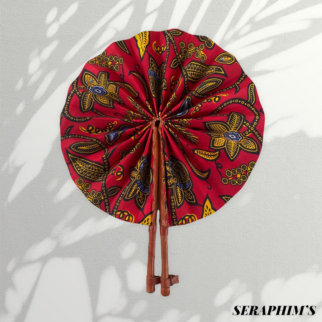 African Print Fan / Ankara Fan / Handmade Fan / Foldable Fan / - Etsy