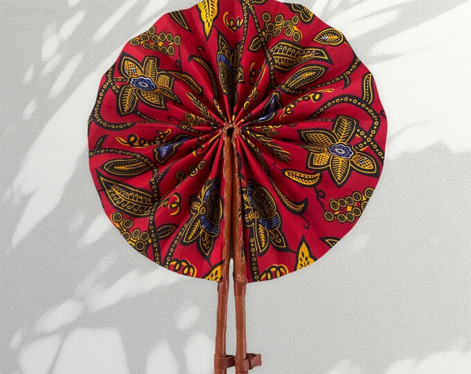 African Print Fan / Ankara Fan / Handmade Fan / Foldable Fan / Kente ...