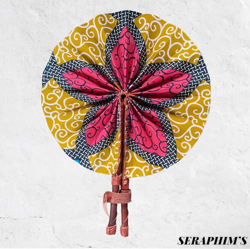 African Print Fan / Ankara Fan / Handmade Fan / Foldable Fan / - Etsy