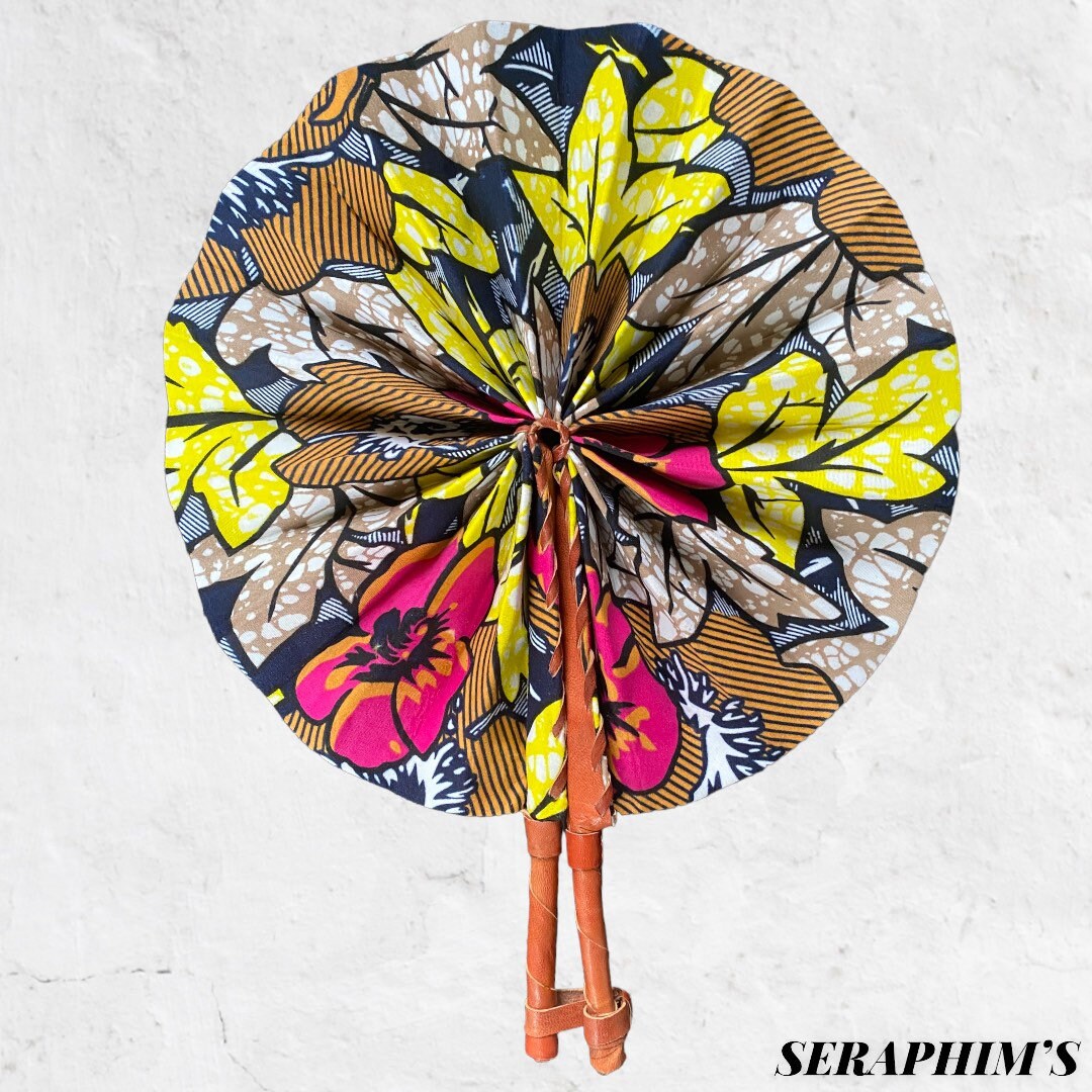 African Print Fan / Ankara Fan / Handmade Fan / Foldable Fan / Kente ...
