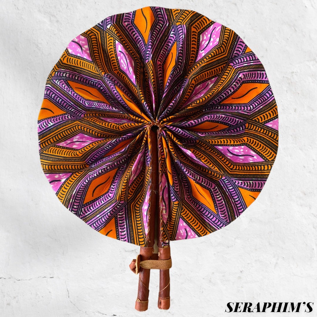 African Print Fan / Ankara Fan / Handmade Fan / Foldable Fan / Kente ...