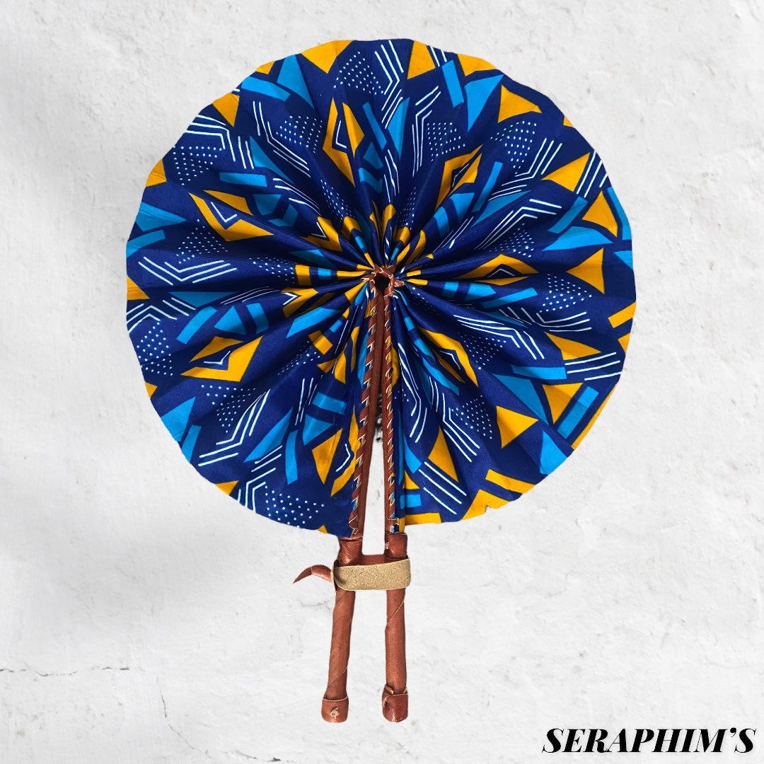 African Print Fan / Ankara Fan / Handmade Fan / Foldable Fan / - Etsy