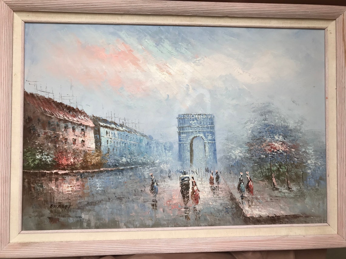 Original Painting on Canvas by Caroline Burnett, Burnett Paris Street ...