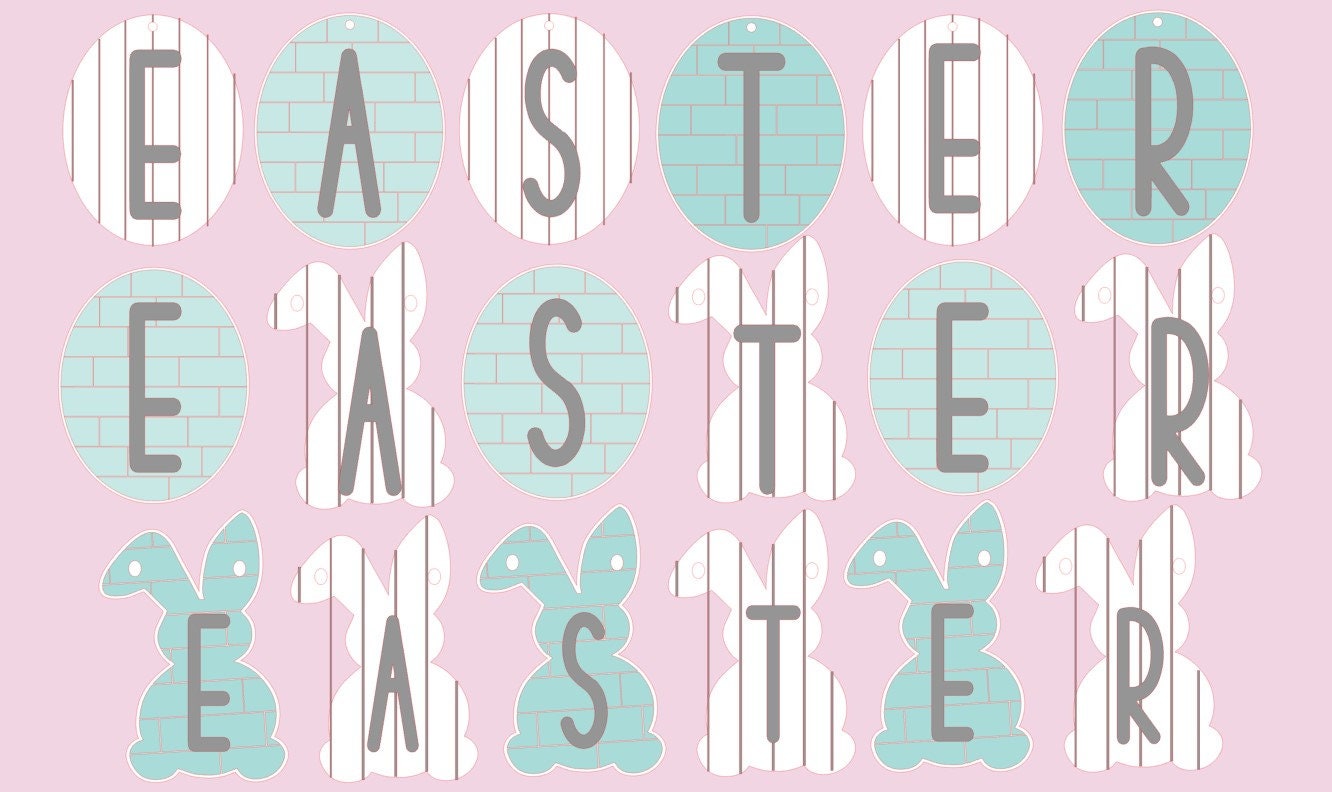 Easter Banner Svg Spring Decor SVG Spring Laser Cut File | Etsy