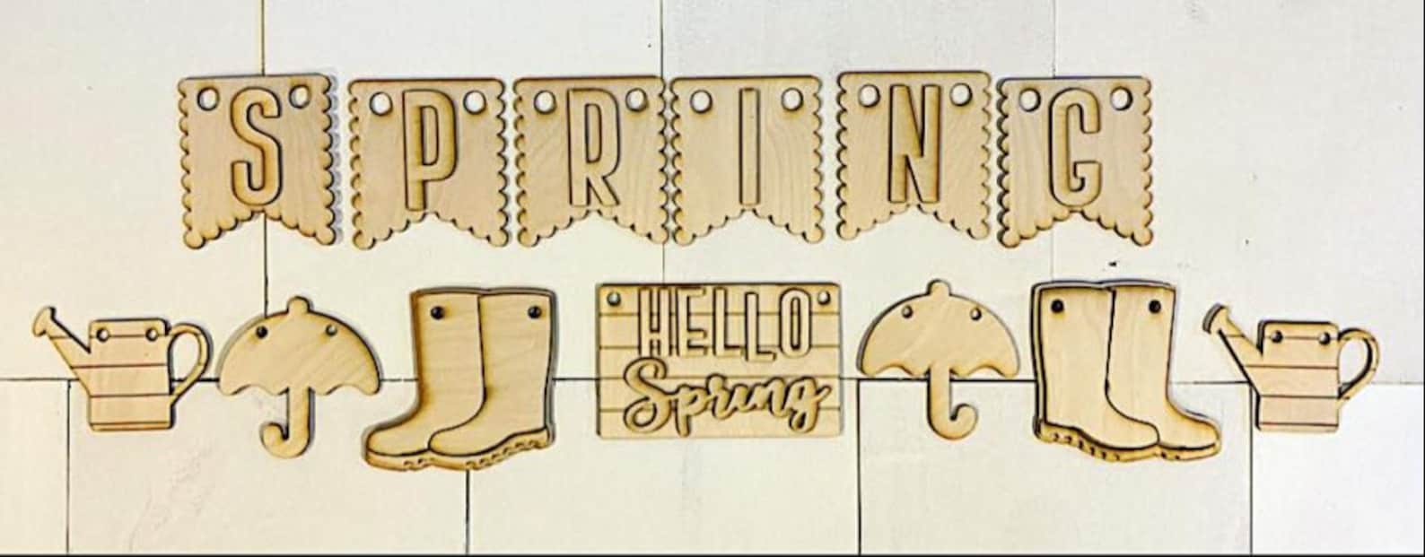 Spring Banner Svg Spring Decor SVG Spring Laser Cut File - Etsy