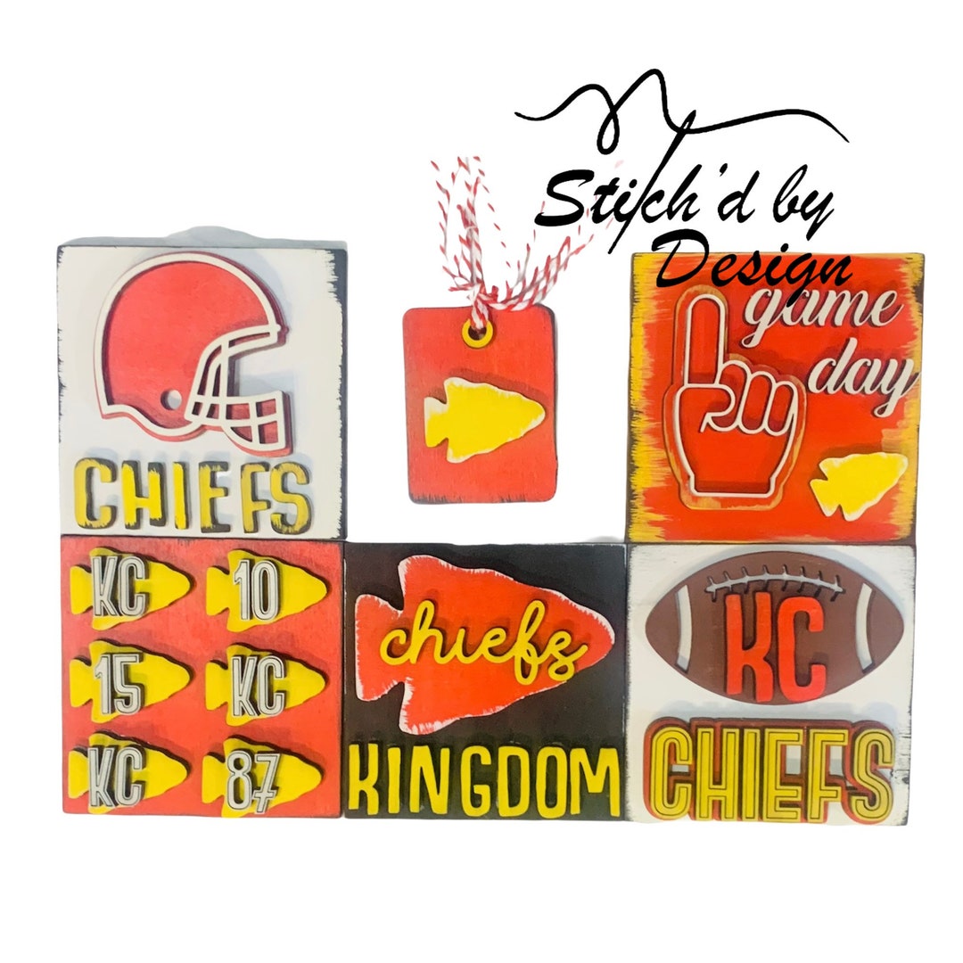 Chiefs Football INTERCHANGABLES Chiefs Tier Tray Decor Wood Laser Cuts ...