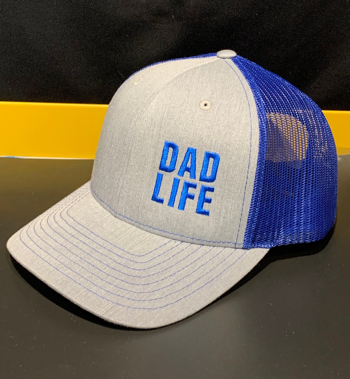 DAD LIFE Embroidered Trucker Hat | Two-tone Dad Cap - Etsy