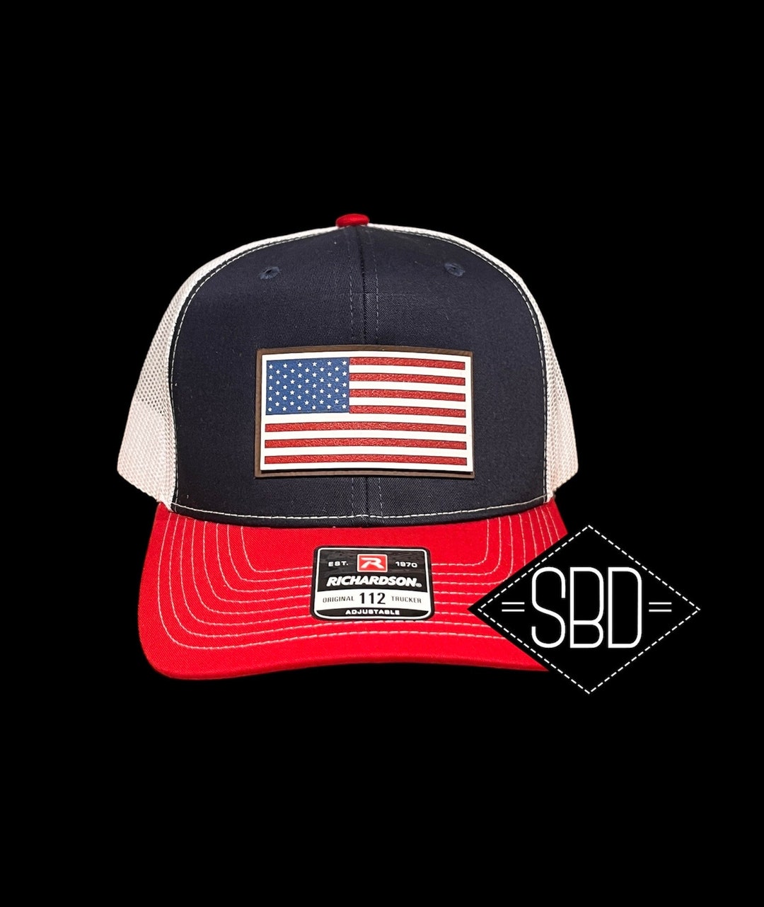 American Flag Patch Hat Structured 112 Dad Birthday Gift Fathers Day ...
