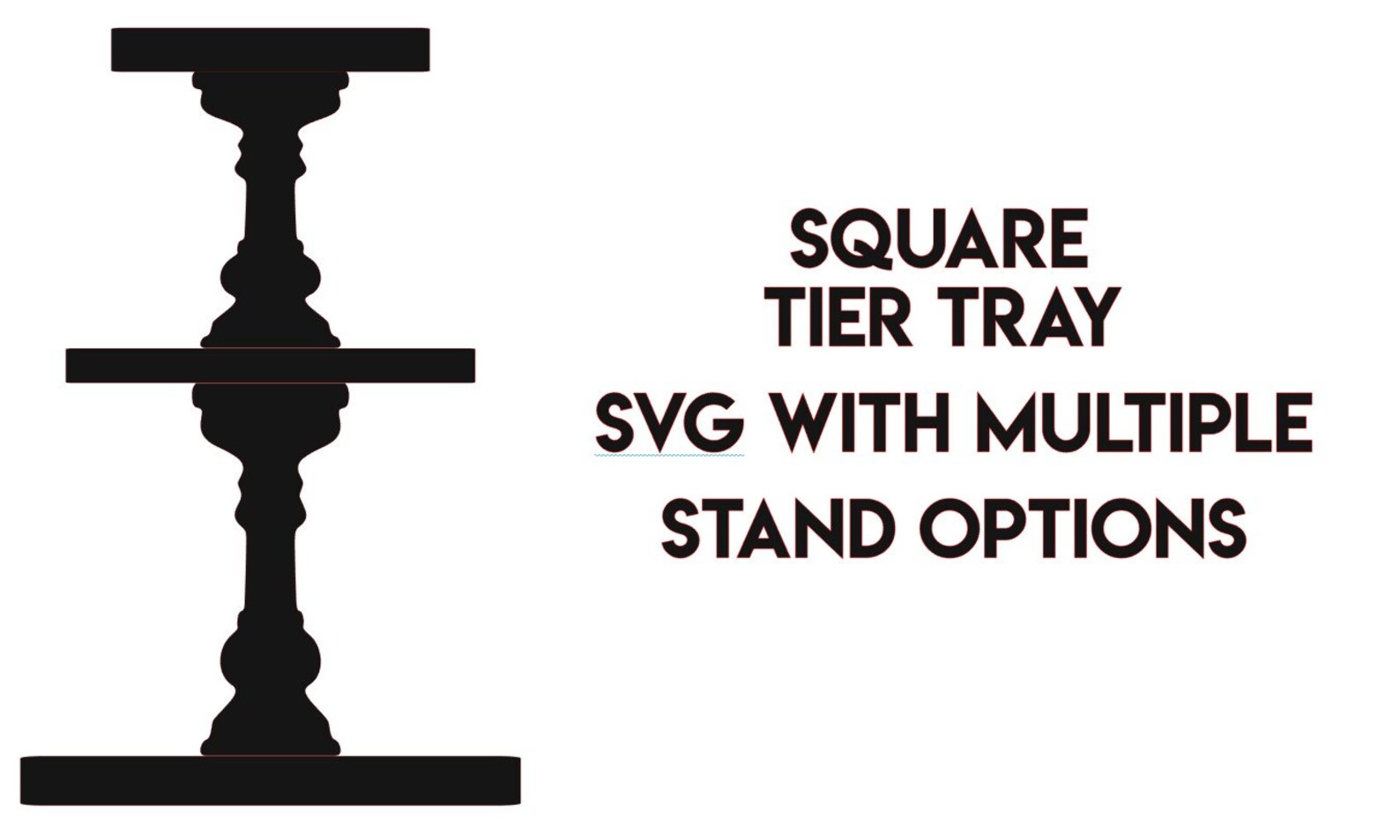 Square Tier Tray Laser Cut File No Hardware Needed Laser - Etsy