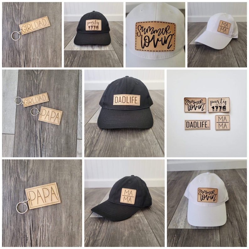 Digital Cut File Svg Summer Hat Bundle Svg Leather Patch - Etsy