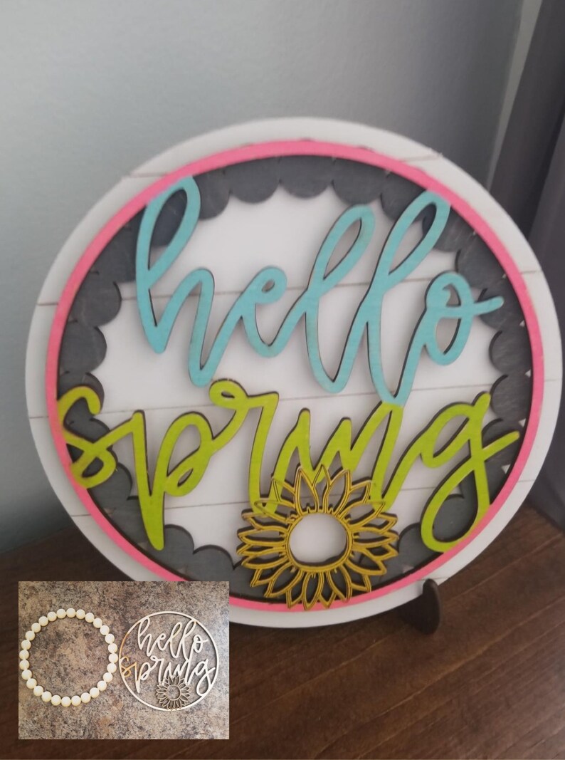 Spring Summer Bundle Door Hanger Svg Hello Spring Decor SVG | Etsy