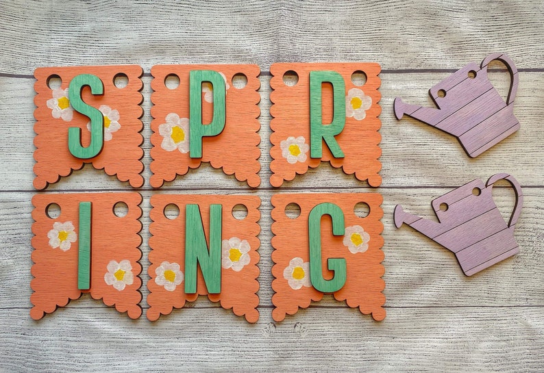 Spring Banner Svg Spring Decor SVG Spring Laser Cut File - Etsy