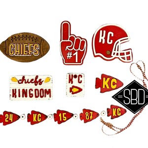 Chiefs Football Tier Tray Decor | DIY Paint Kit - Etsy