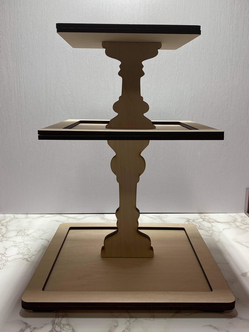 Square Tier Tray Laser Cut File No Hardware Needed Laser - Etsy