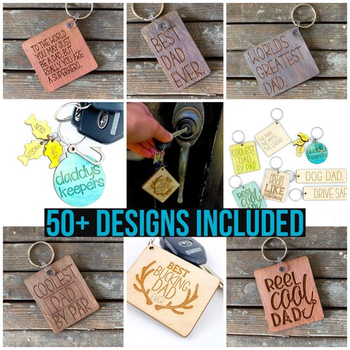 Fathers Day Keychain Bundle SVG Dad Keychain SVG Fathers - Etsy