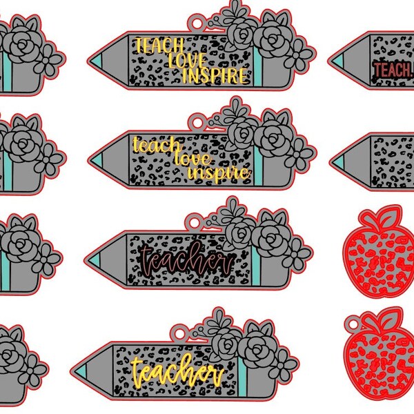 Leopard Apple Keychain Svg - Etsy