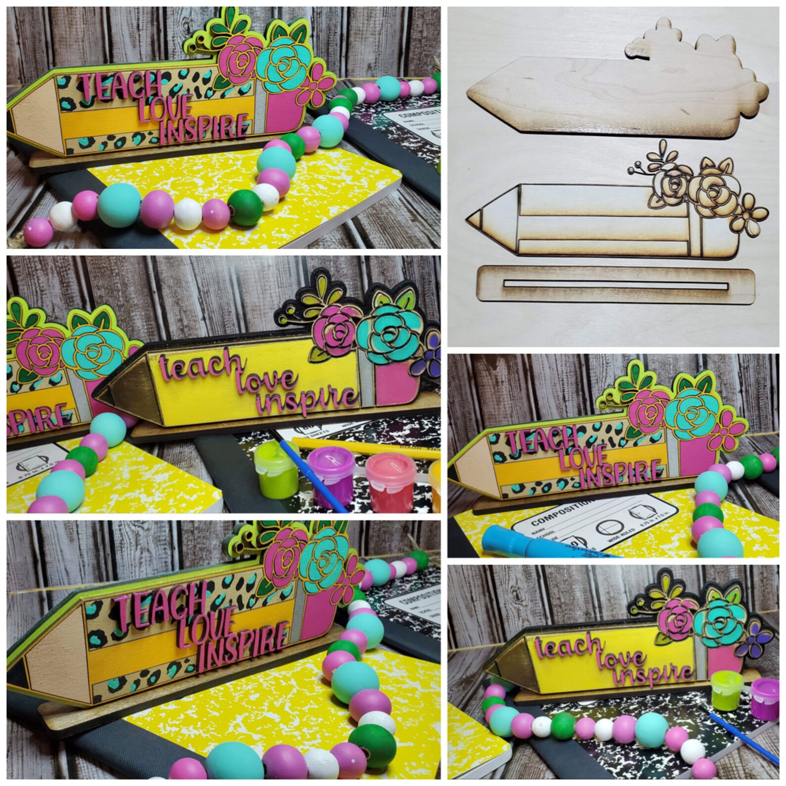 Teacher Pencil Sign Laser Cut Pencil Holder Svg Teacher - Etsy