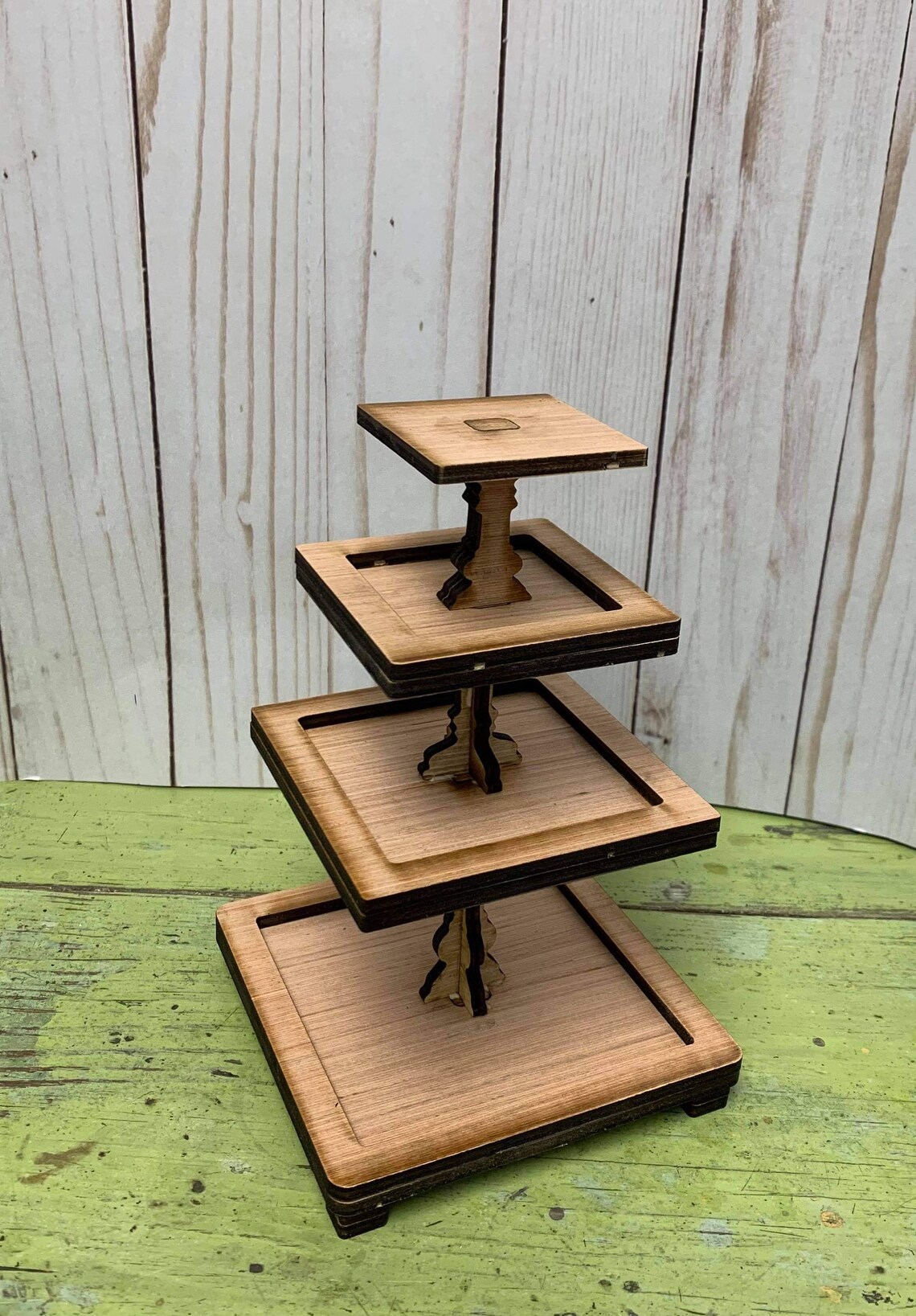 Square Tier Tray Laser Cut File No Hardware Needed Laser - Etsy India