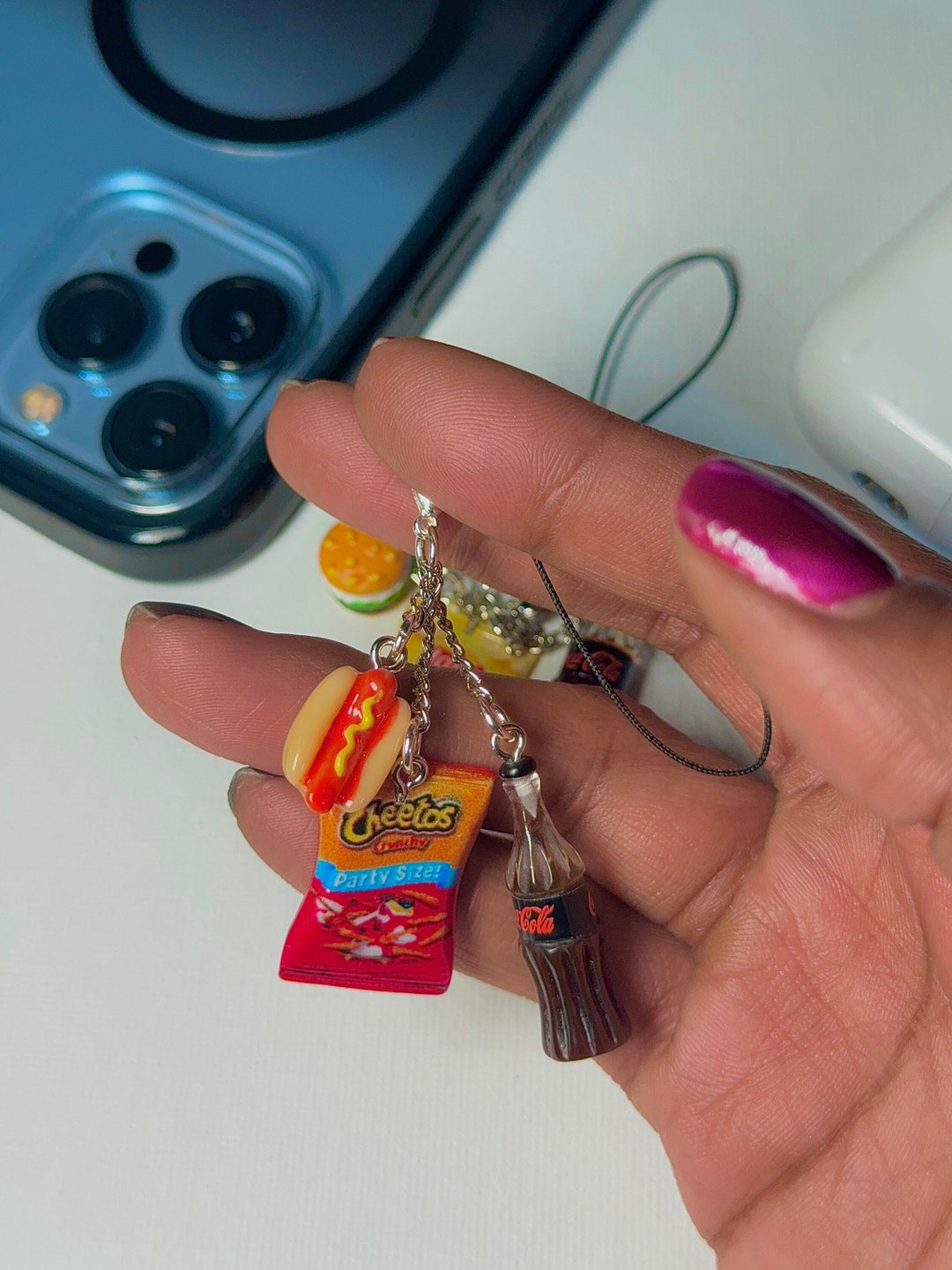 Kawaii Hotdog Cheetos and Coca-cola Lunch Meal Bundle Miniature Food ...