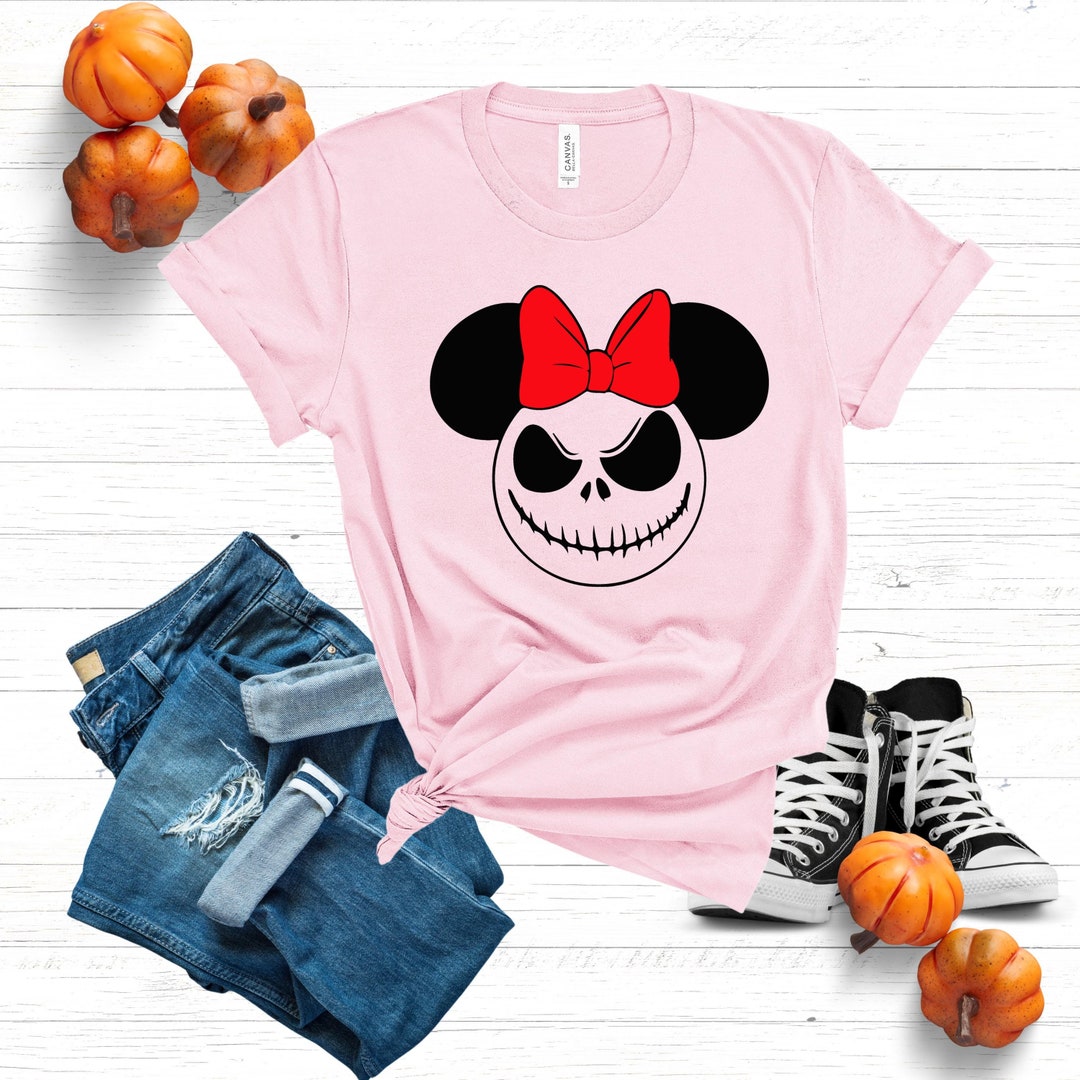 Minnie Meets Jack Skellington Halloween Shirt , Spooky Crossover ...