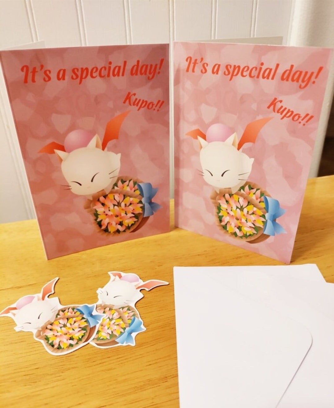 Small FFXIV Minion Bridal Moogle Valentines Card (3.5wx 5H) - Etsy