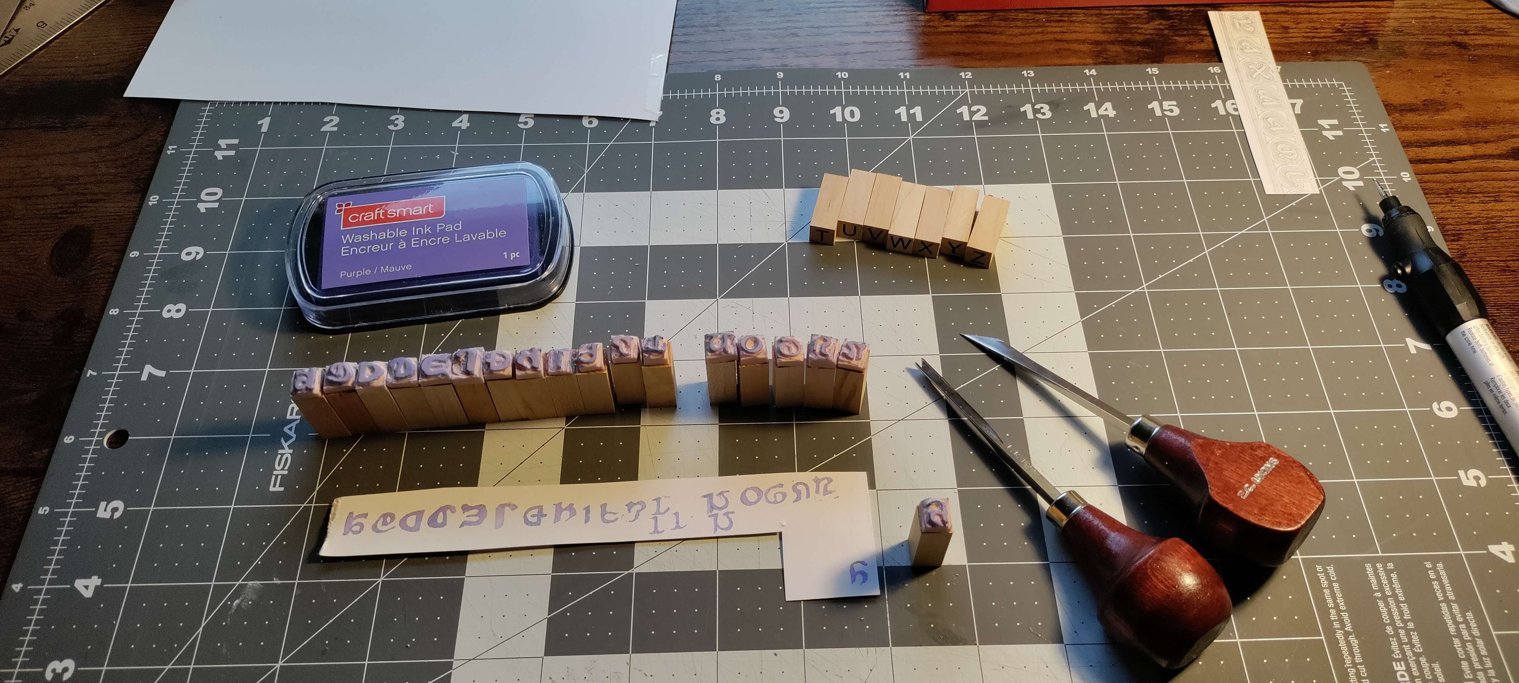 Hand Carved Eorzean Alphabet Stamps - Etsy