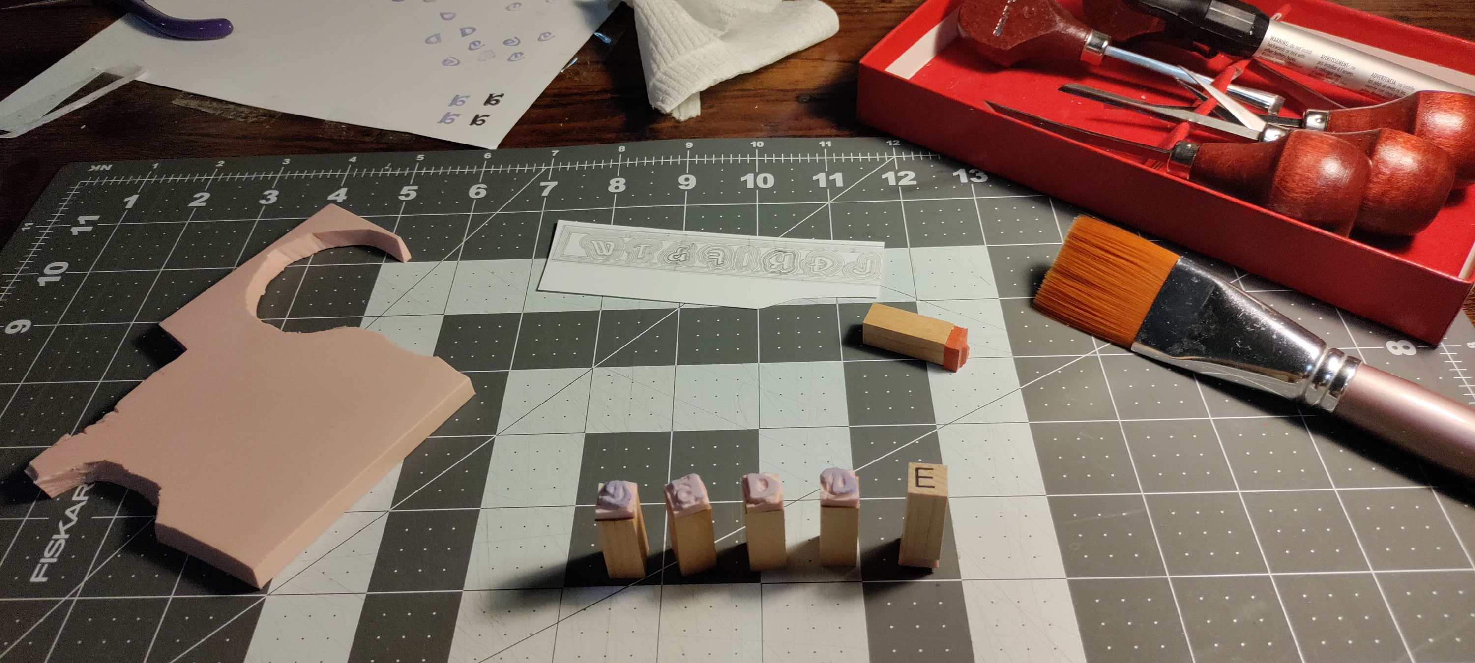 Hand Carved Eorzean Alphabet Stamps - Etsy