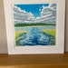 Landscape, Lino Print, Original Art, Reflections, Frensham Ponds ...