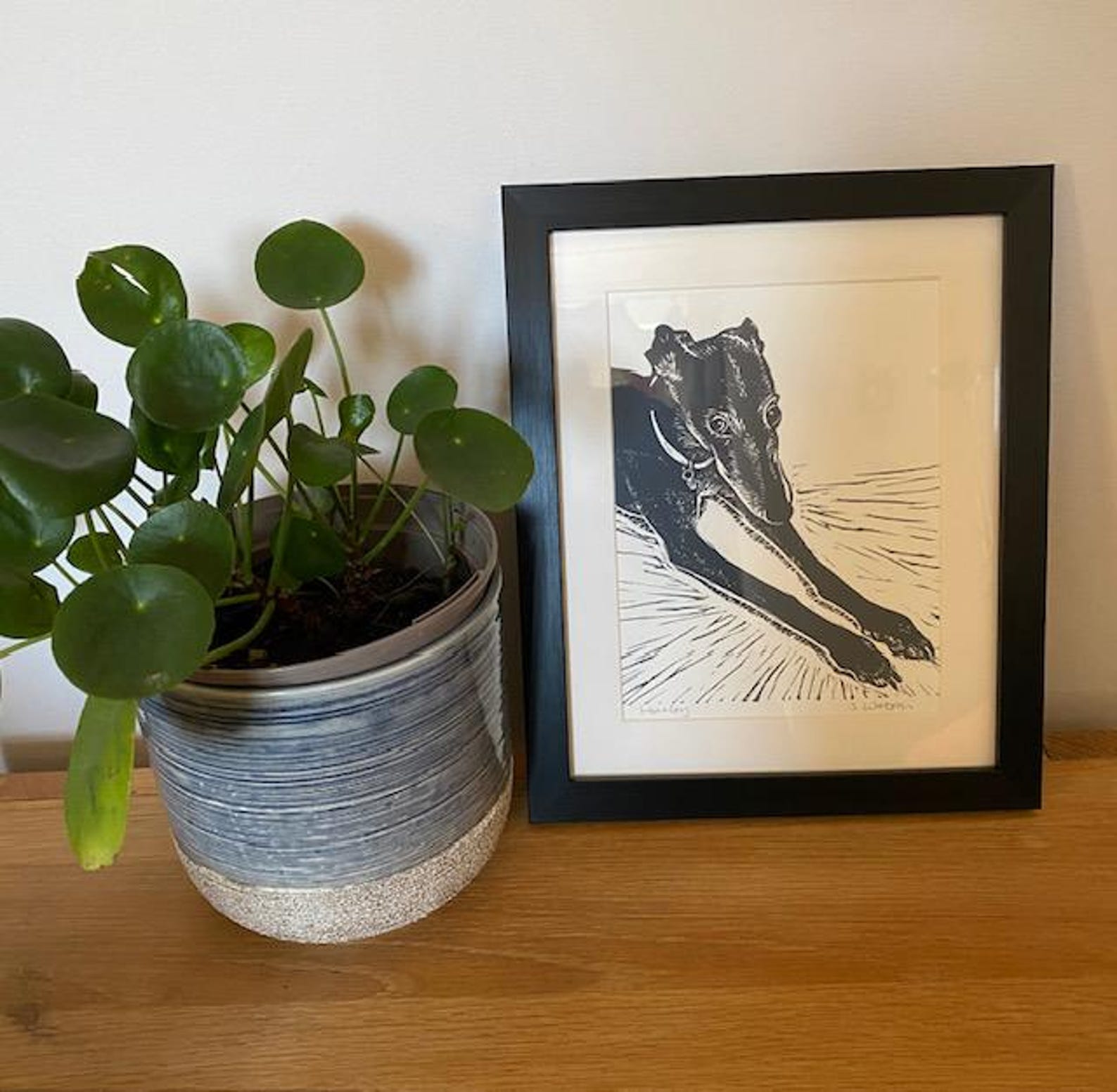 Greyhound, Lino Print, Dog, Lino Cut, Dog Print, Greyhound Print, Print ...