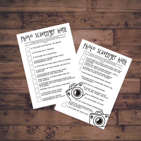 Lds Scavenger Hunt - Etsy