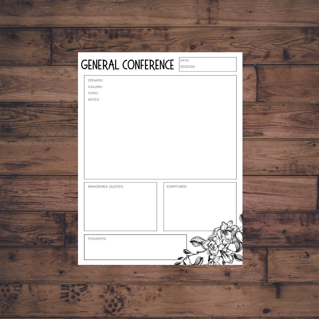 2021 General Conference Notes, General Conference Journal, LDS General ...