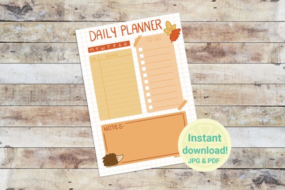 Autumn Daily Planner Printable To-do List Reminders - Etsy