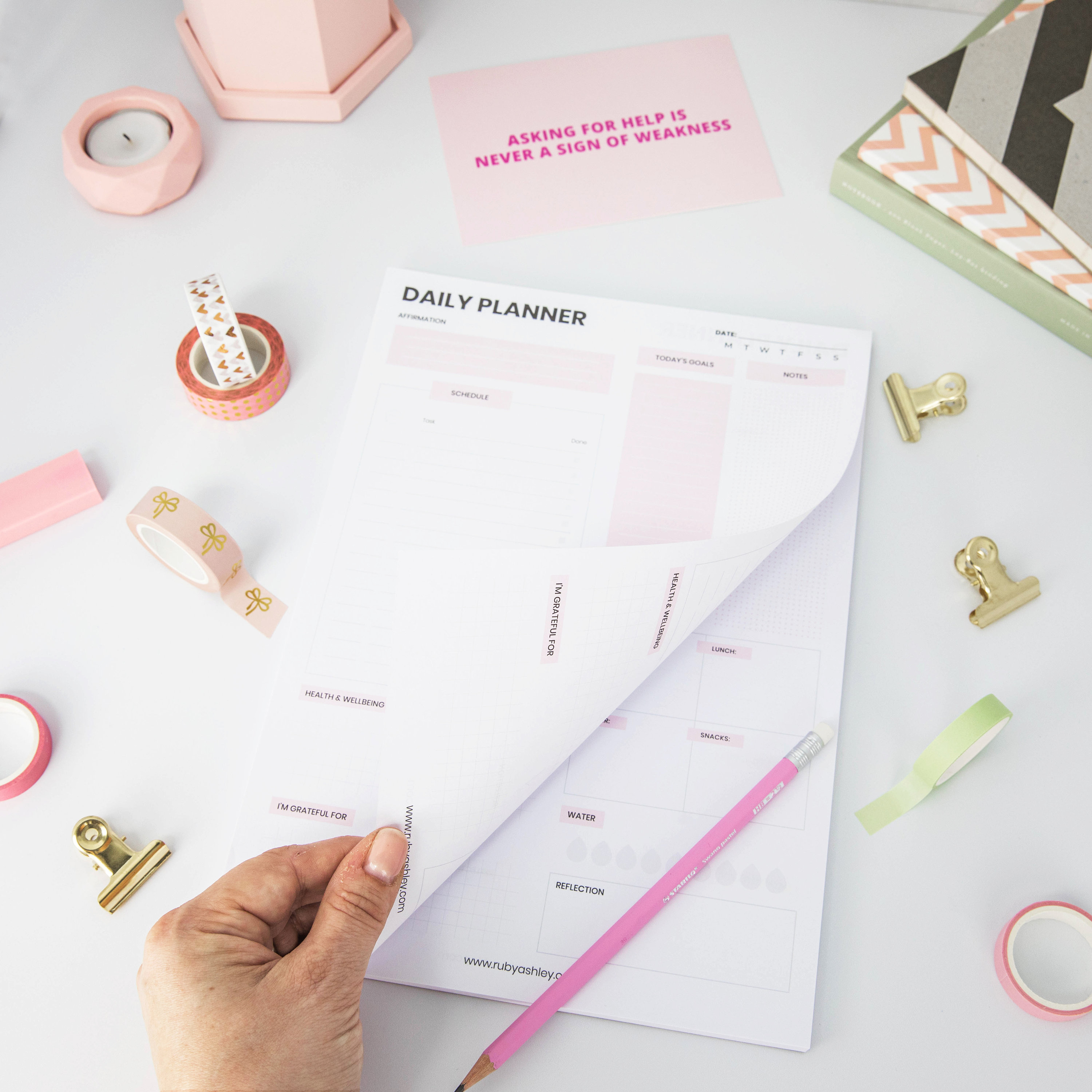 Ink Your Goals Pink Daily Planner. Made in the UK. 100% Recyclable ...