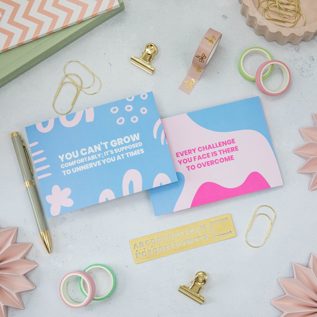 Motivational Quote Postcards: Abstract Affirmations, Inspirational ...