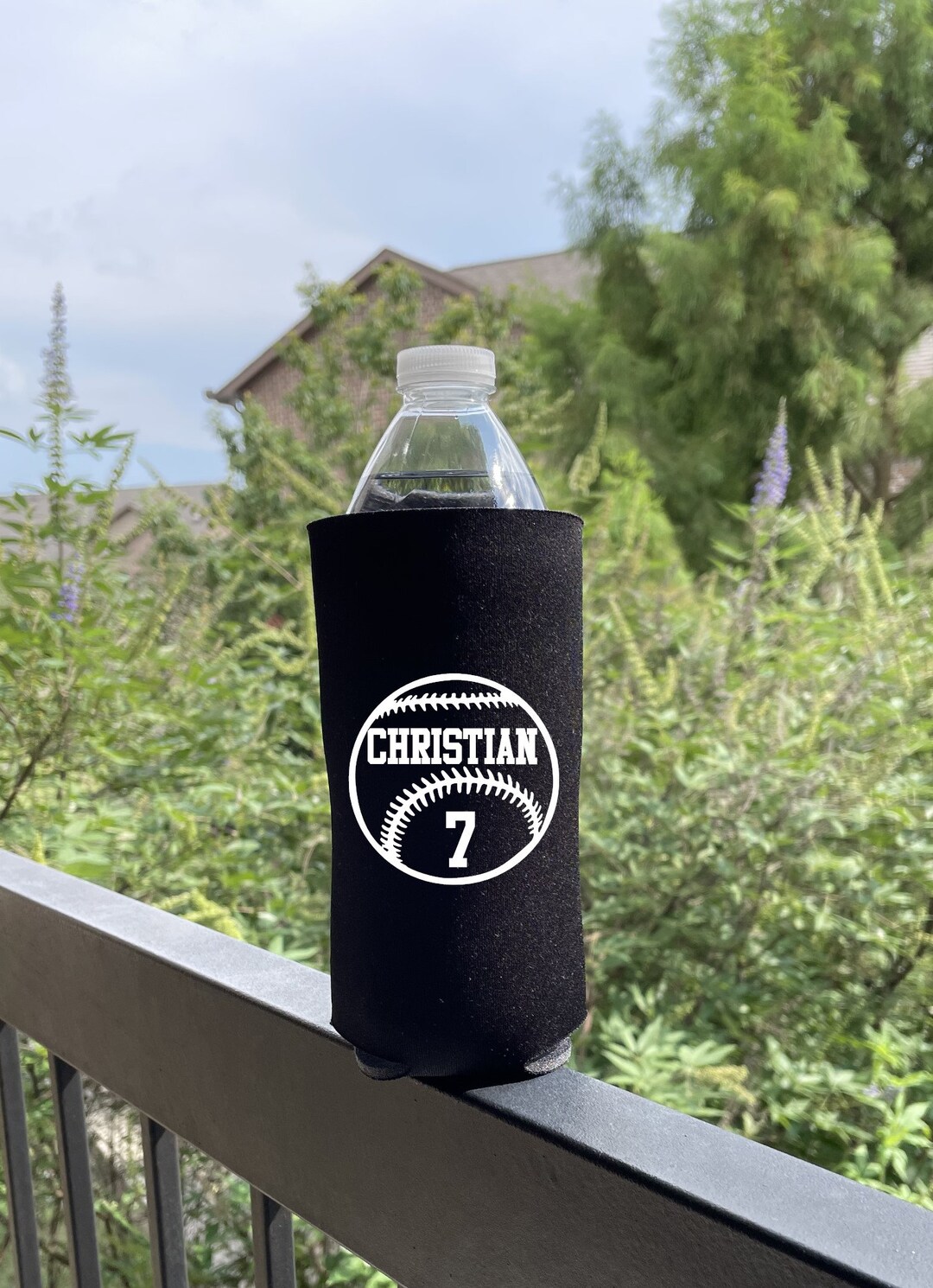 Personalized Baseball Water Bottle Cooler/water Bottle Holder/beverage ...