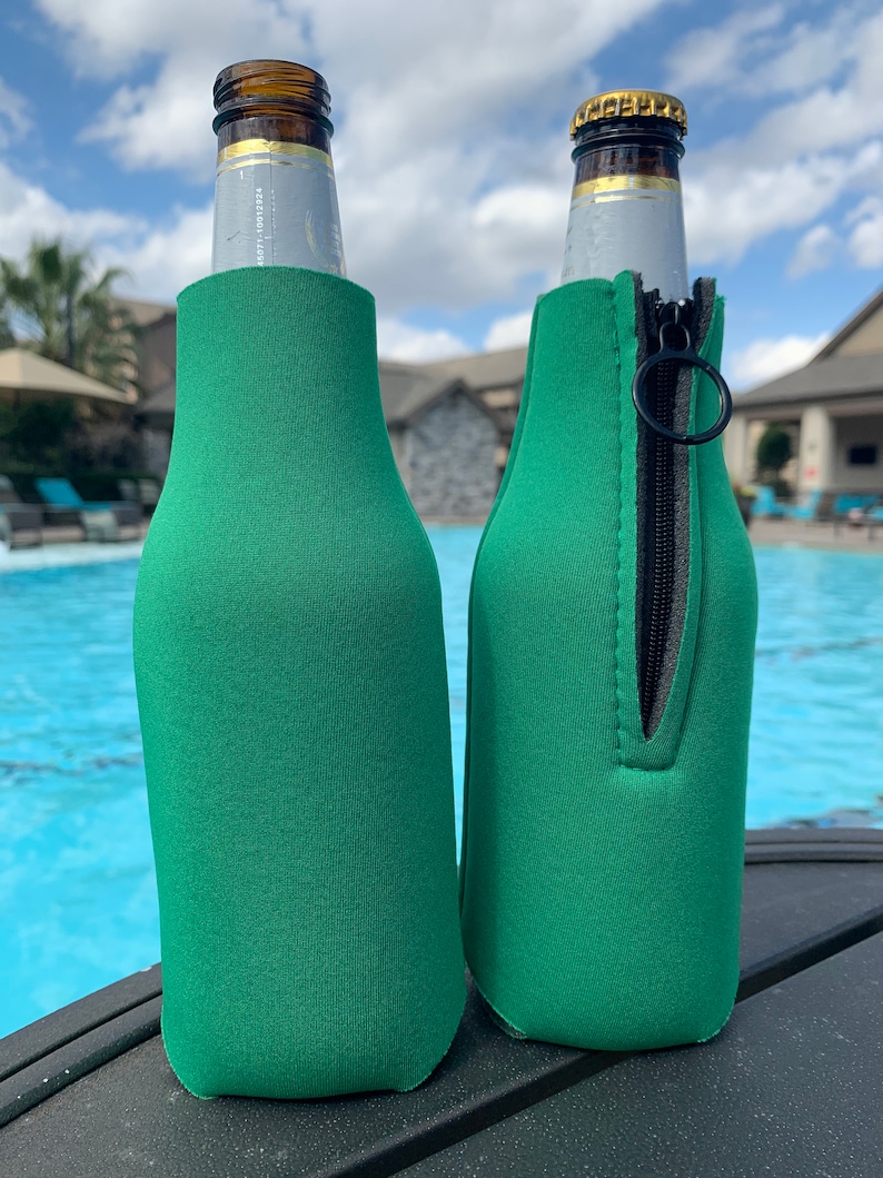 Personalized Zipper Bottle Cooler/zippered Bottle Insulator/beer Cooler ...