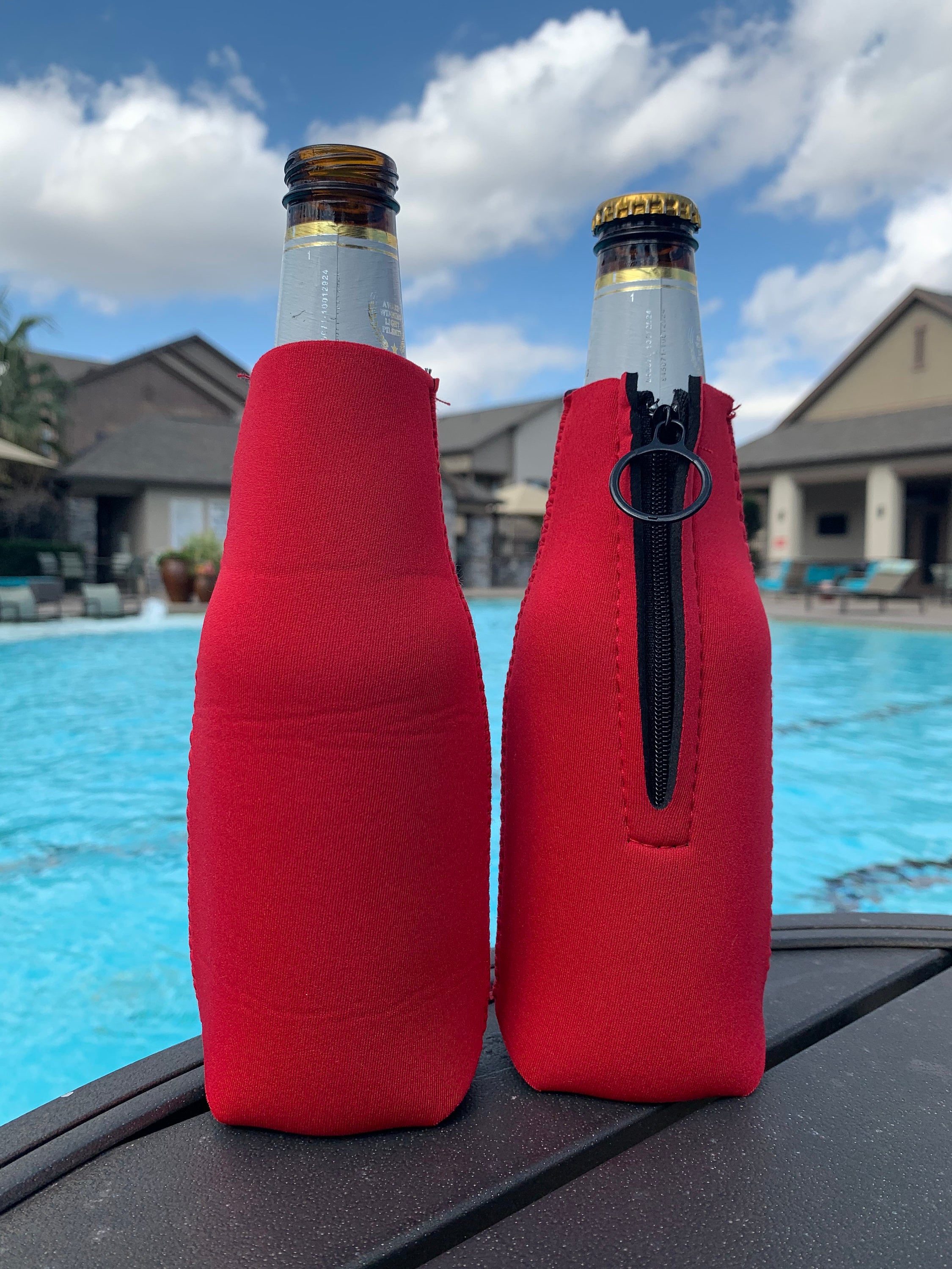 Custom Neoprene Bottle Cooler With Zipper/custom Beer - Etsy